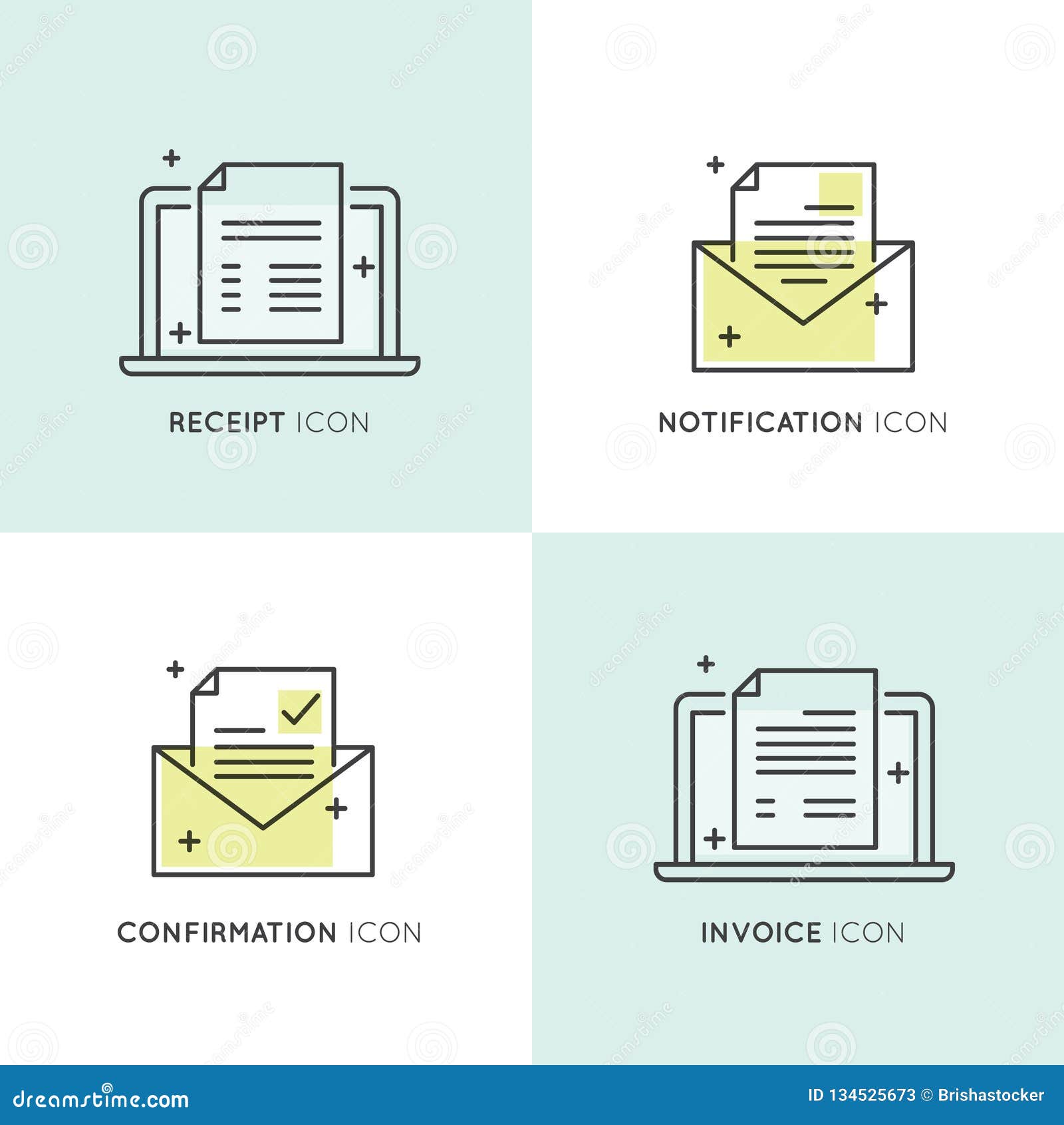 Confirmation Email, Receipt and Invoice Stock Illustration ...
