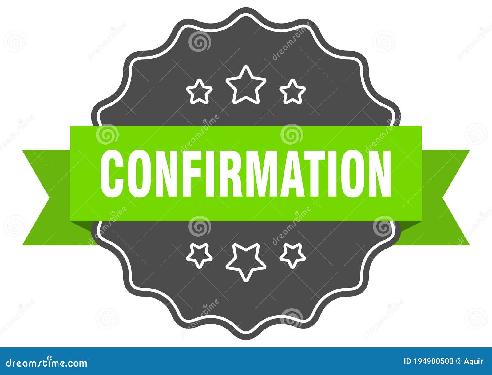 Confirmation Label. Confirmation Isolated Seal. Sticker. Sign Stock ...