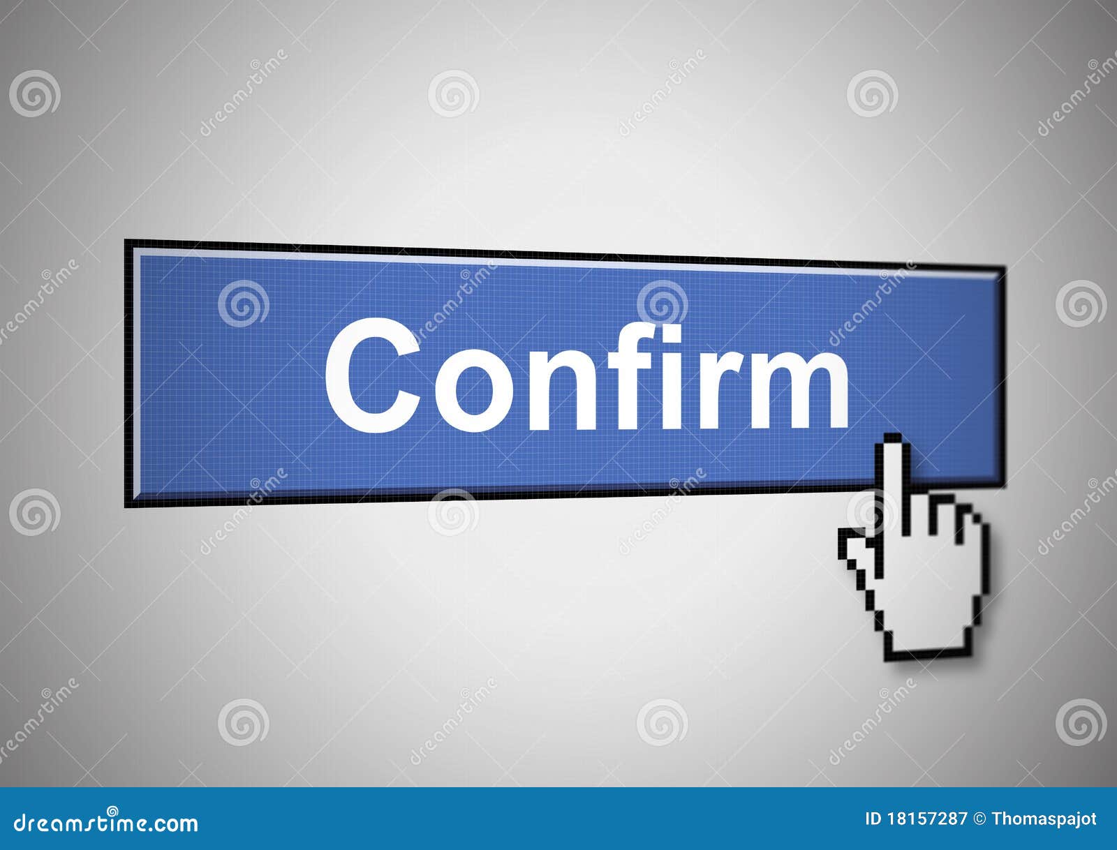 Confirme el botón stock de ilustración. Ilustración de cursor - 18157287
