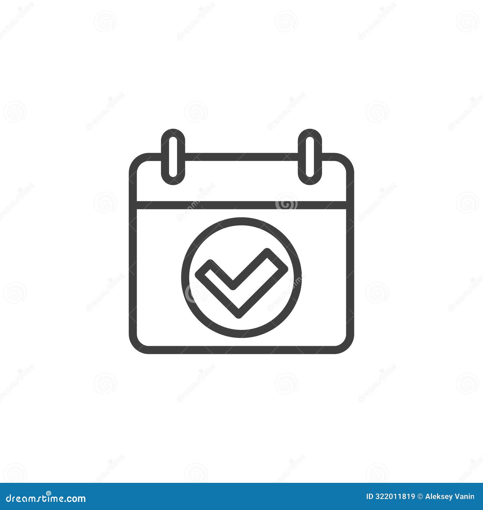 Confirmed Appointment Line Icon Stock Vector - Illustration of vector ...