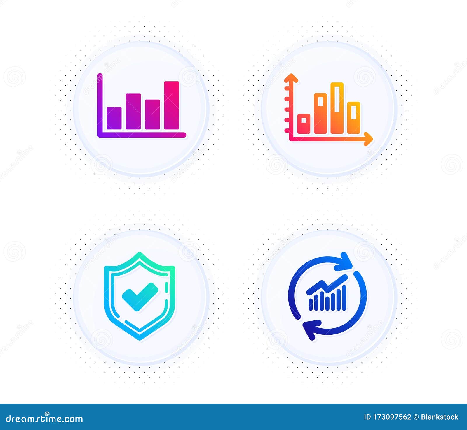 Confirmed, Diagram Graph and Report Diagram Icons Set. Update Data Sign ...