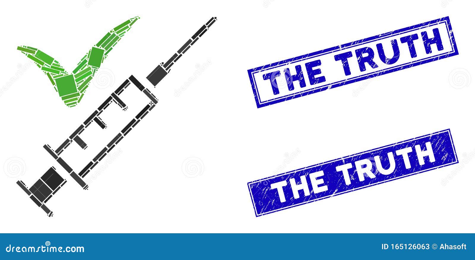 Confirmed Injection Mosaic and Grunge Rectangle the Truth Stamps Stock ...