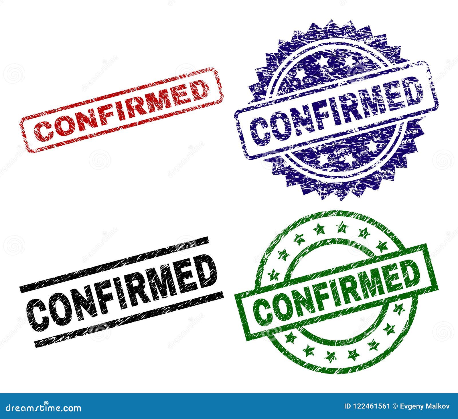 Grunge Textured CONFIRMED Stamp Seals Stock Vector - Illustration of ...