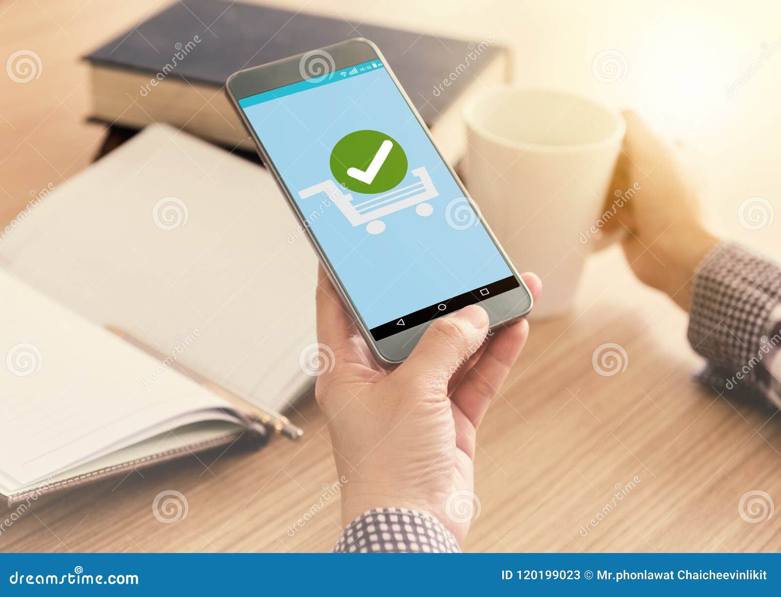 Confirmed Smartphone Order Success Stock Image - Image of business ...