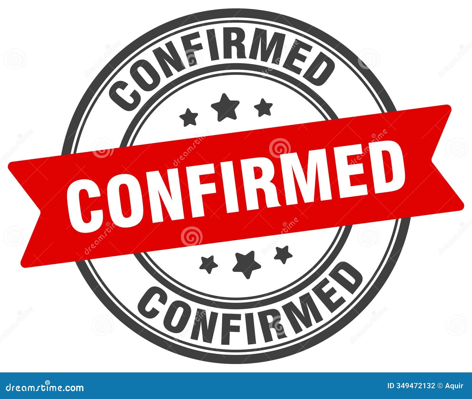 Confirmed Stamp. Confirmed Label on Transparent Background. Round Sign ...