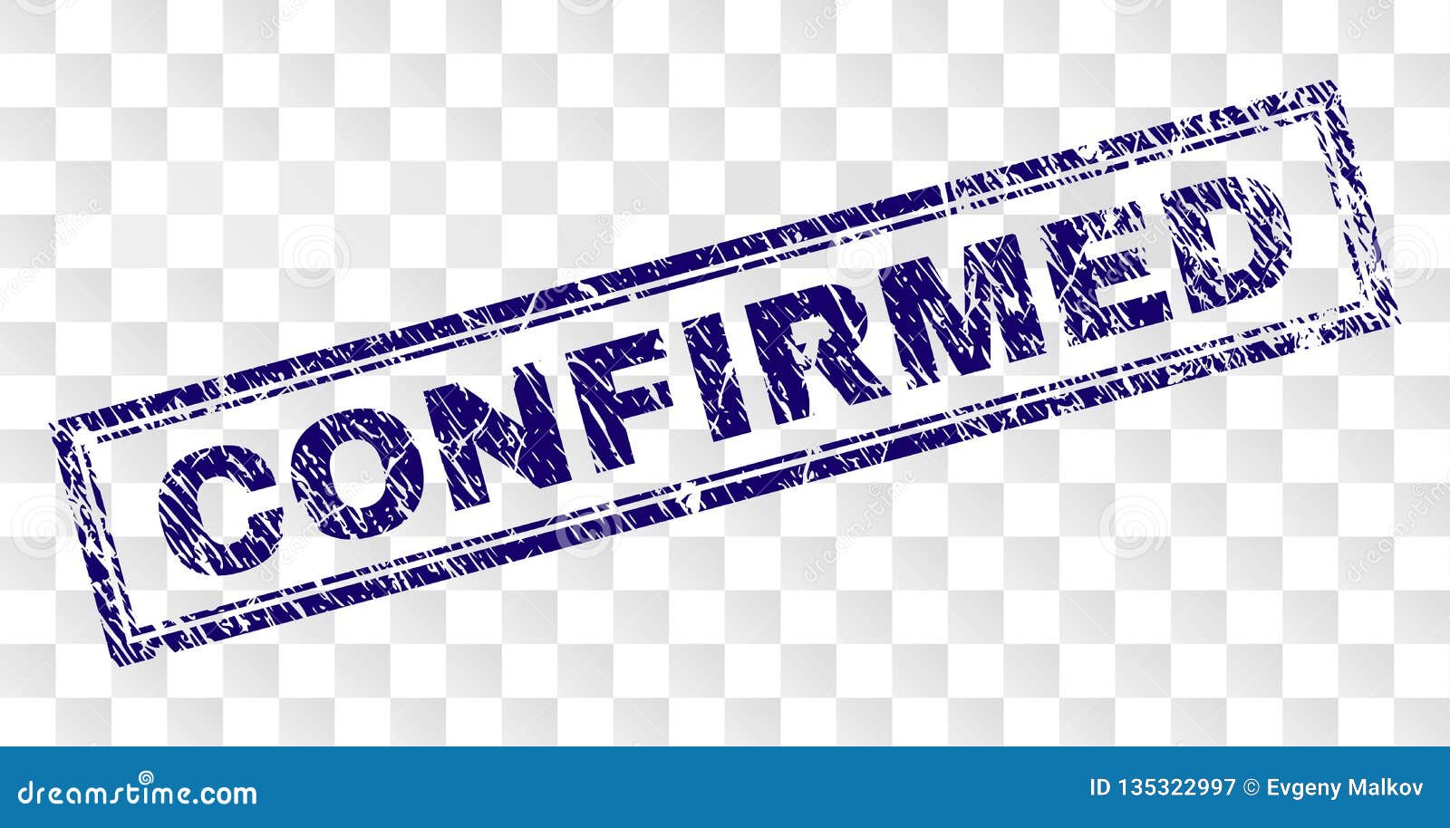 Scratched CONFIRMED Rectangle Stamp Stock Vector - Illustration of ...