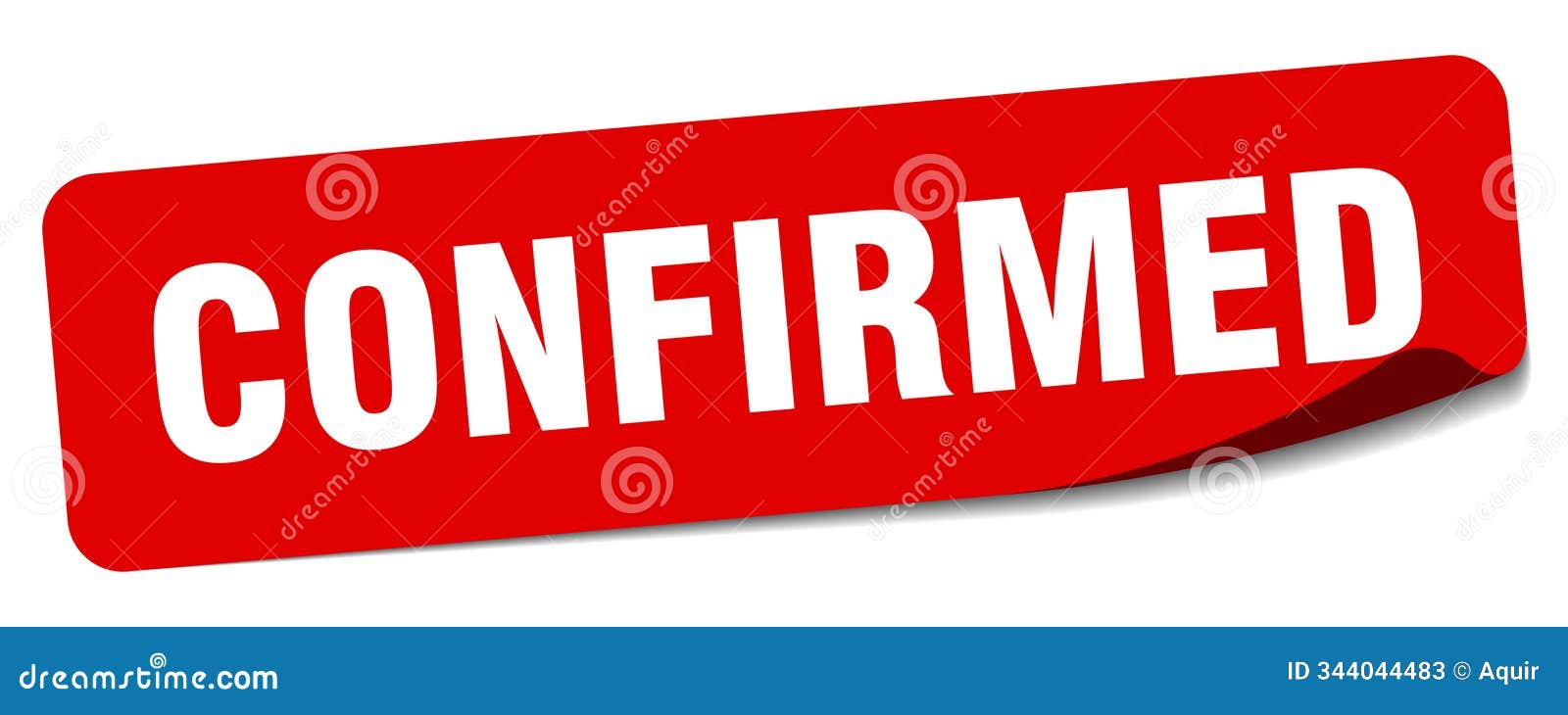 Confirmed Sticker. Confirmed Label Cartoon Vector | CartoonDealer.com ...