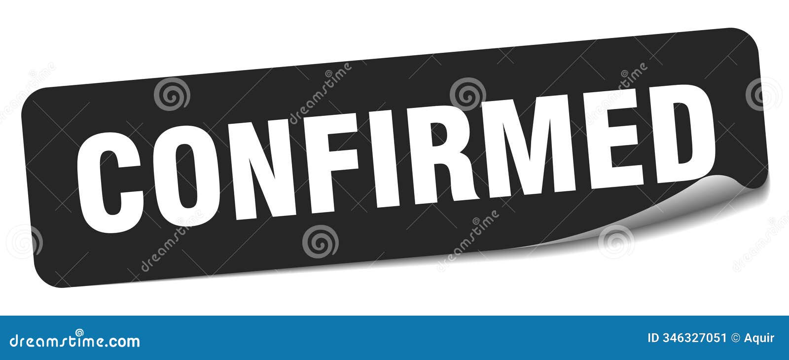 Confirmed Sticker. Confirmed Label Cartoon Vector | CartoonDealer.com ...