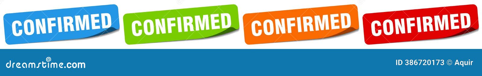 Confirmed Sticker. Confirmed Label Cartoon Vector | CartoonDealer.com ...