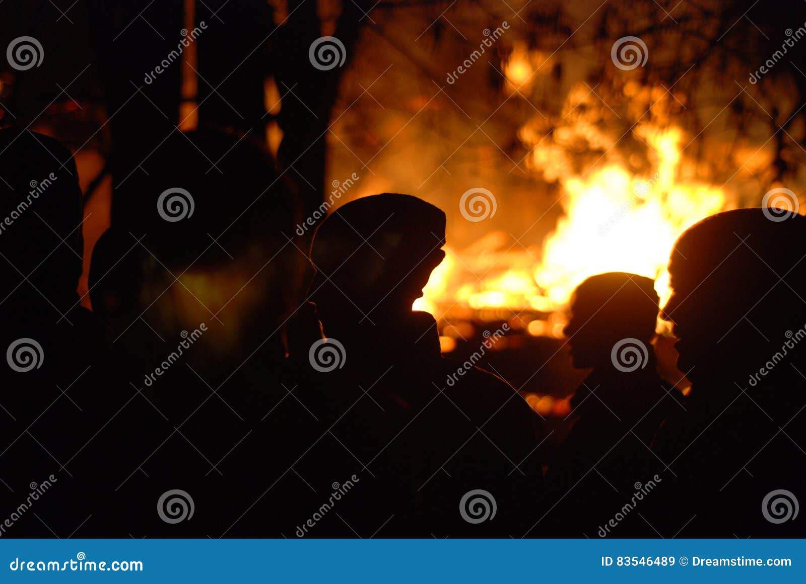 Conflagration / Burning/ Firefighters /fire, People on Fire Stock Image ...