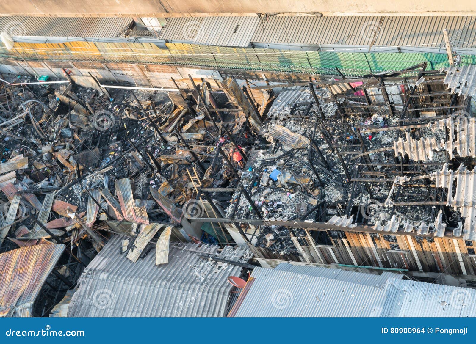 Conflagration fire damaged stock photo. Image of industrial - 80900964