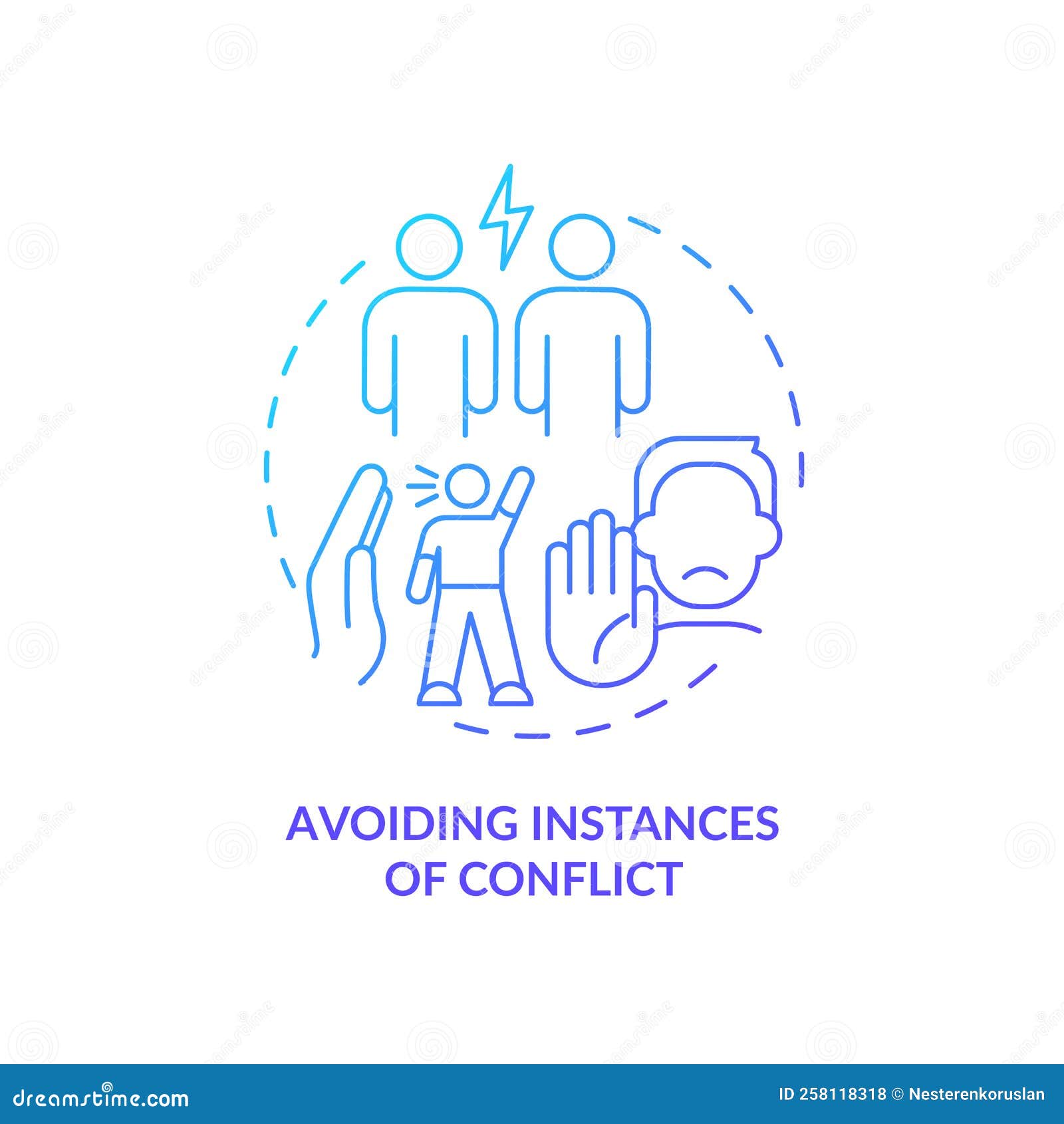 Conflict Avoidance Concept. Flat Vector Illustration | CartoonDealer ...