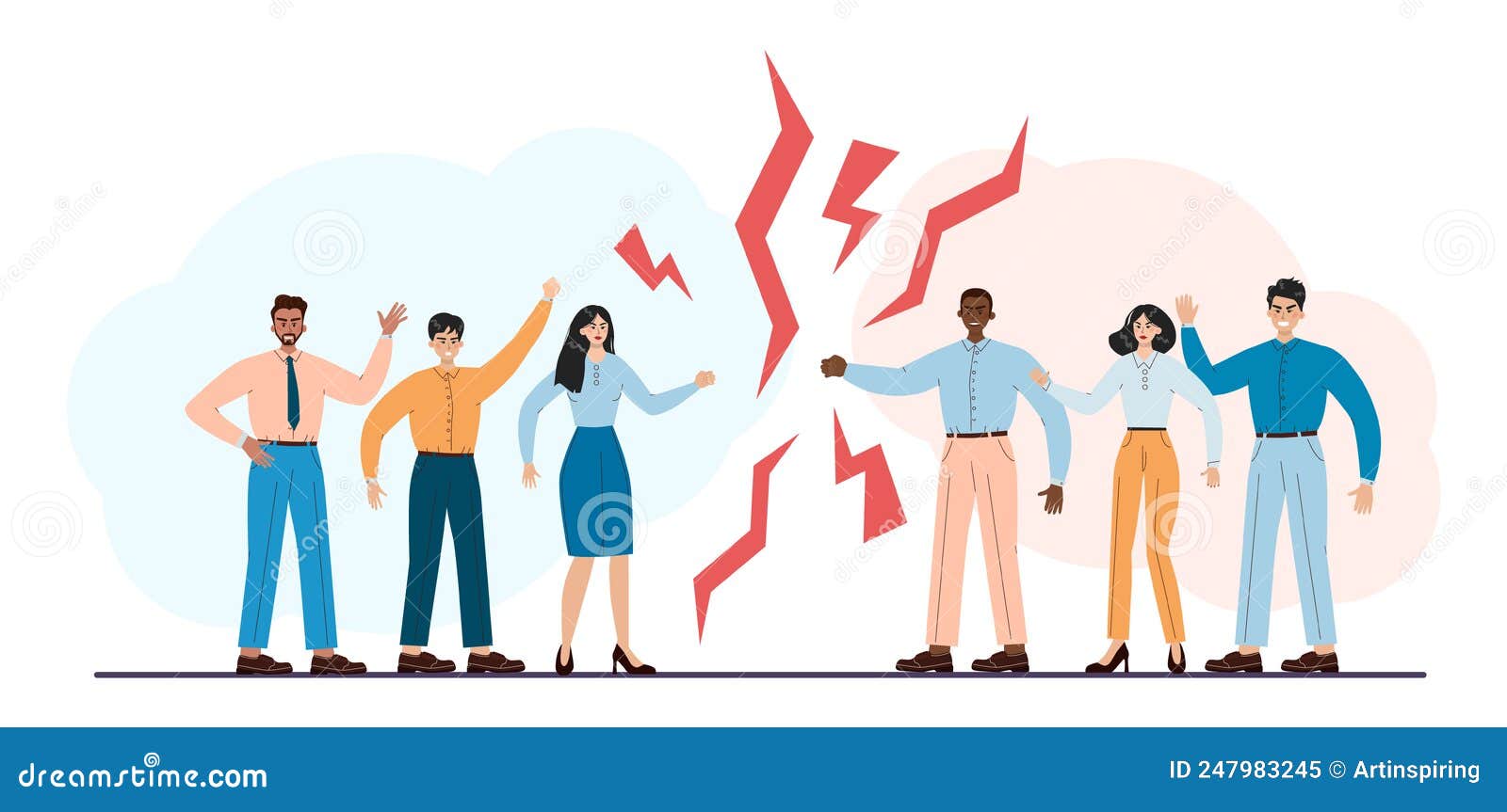 Conflict Concept. Business Controversy or Disagreement Stock Vector ...