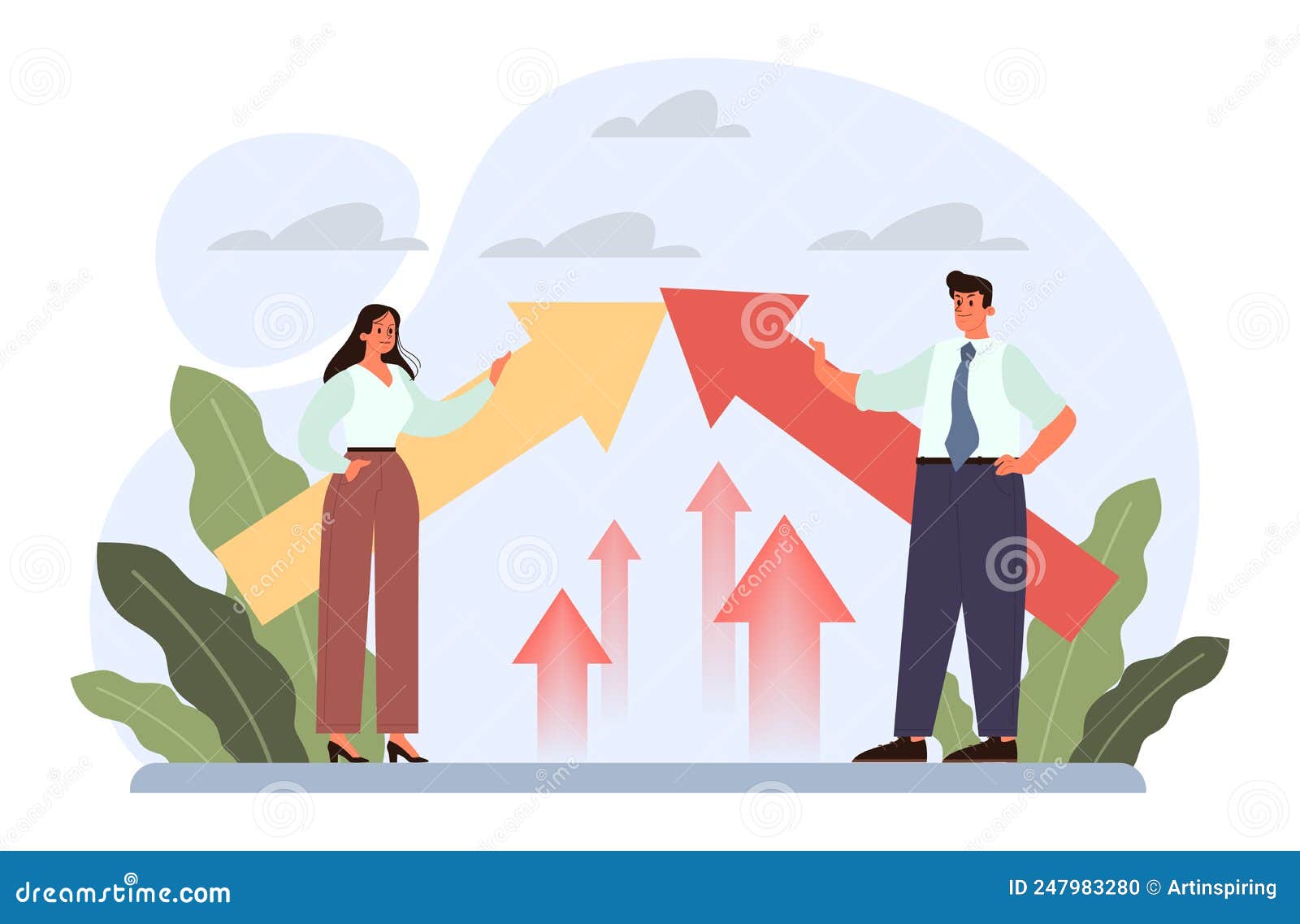 Conflict Concept. Business Controversy or Disagreement Stock ...