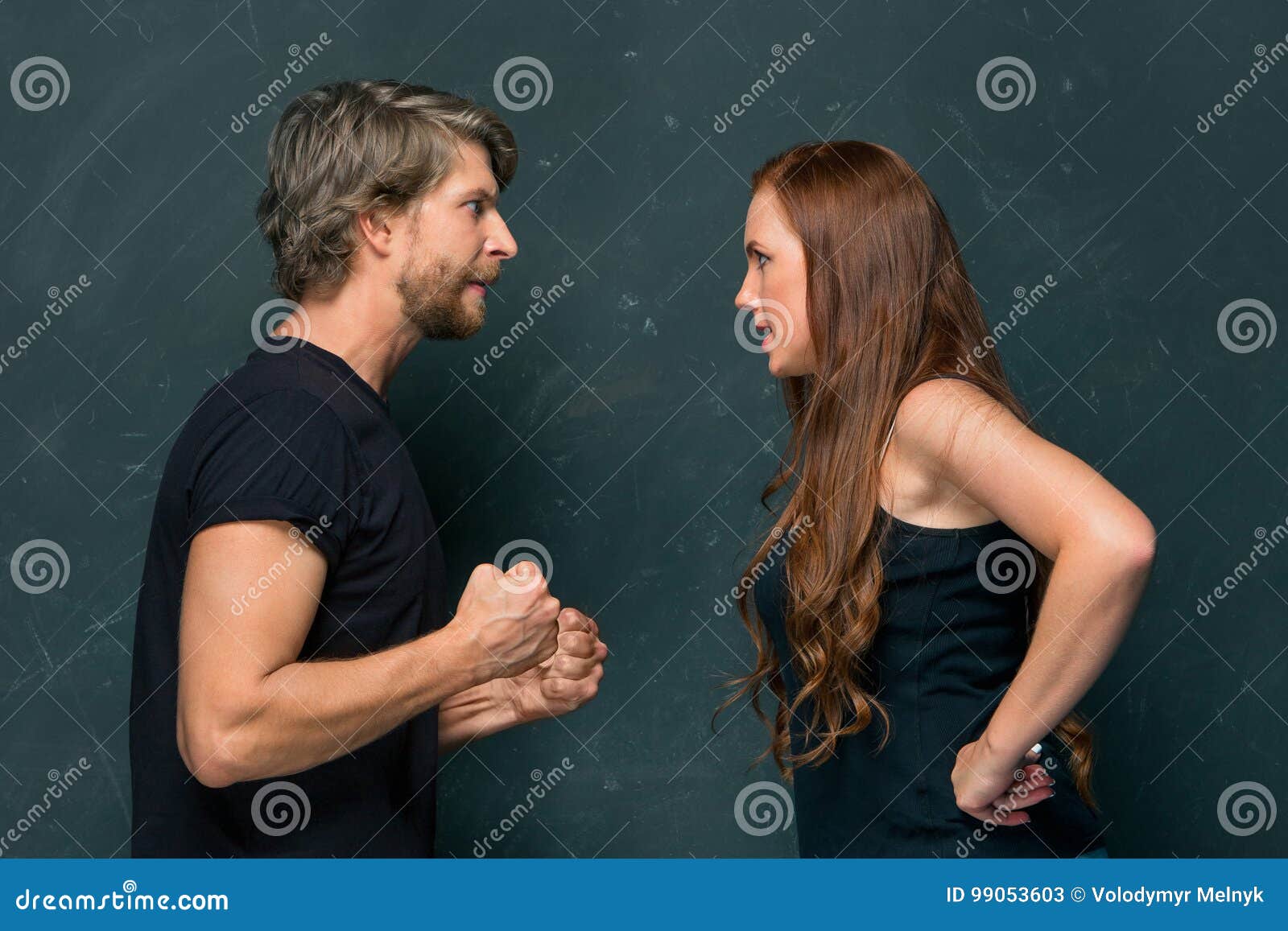 The Conflict Of Couple Stock Image Image Of Annoyed 99053603