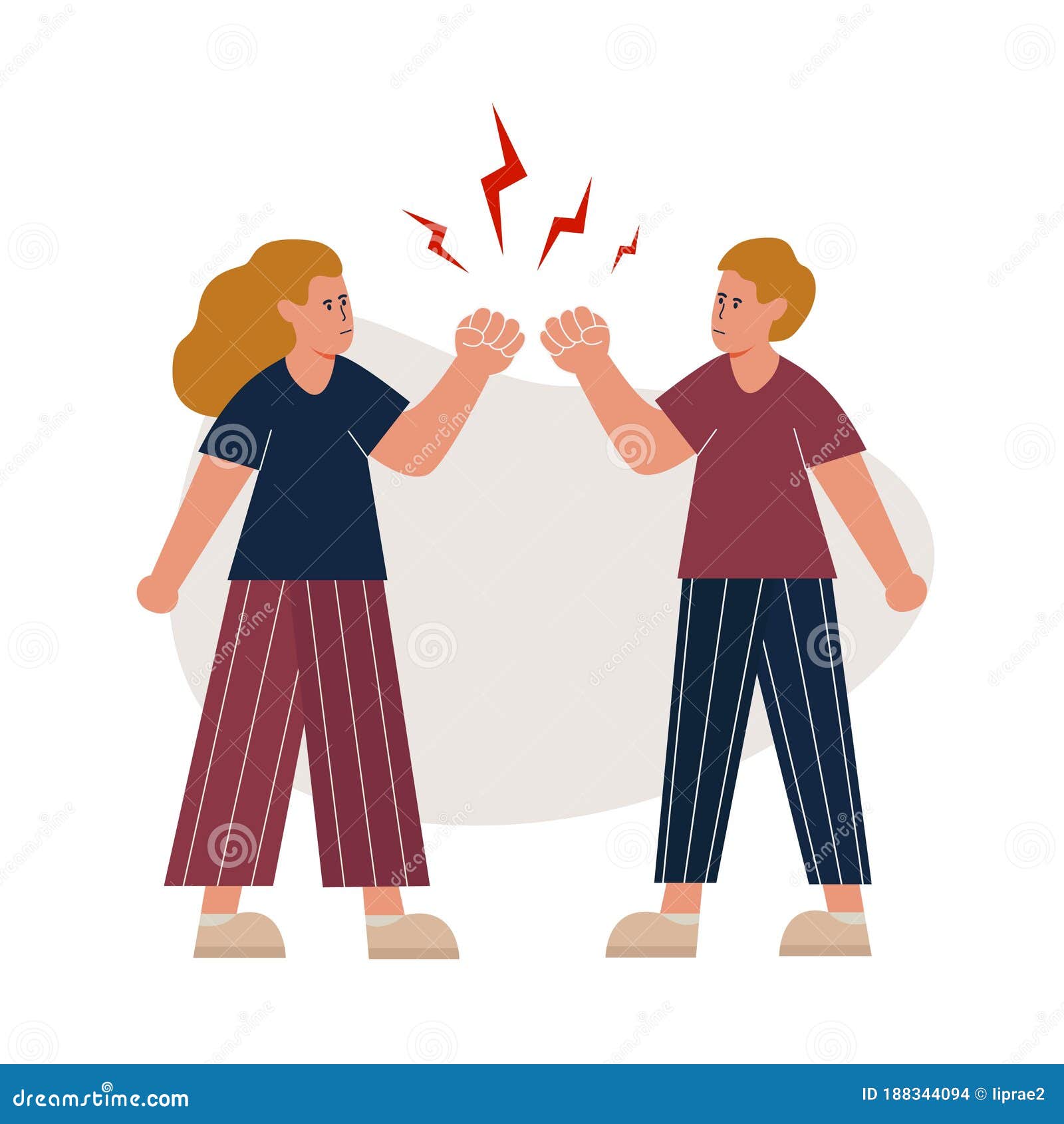 Conflict Couple. Fighting People Stock Vector - Illustration of female ...