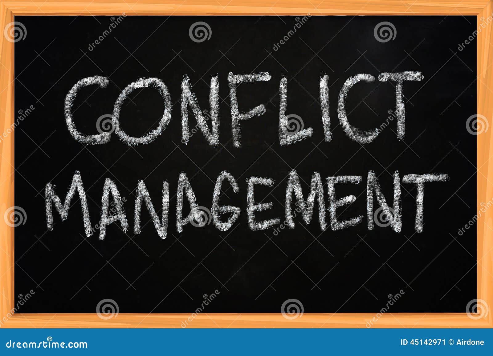 Conflict Management Chalk Writing on Blackboard Stock Image - Image of ...