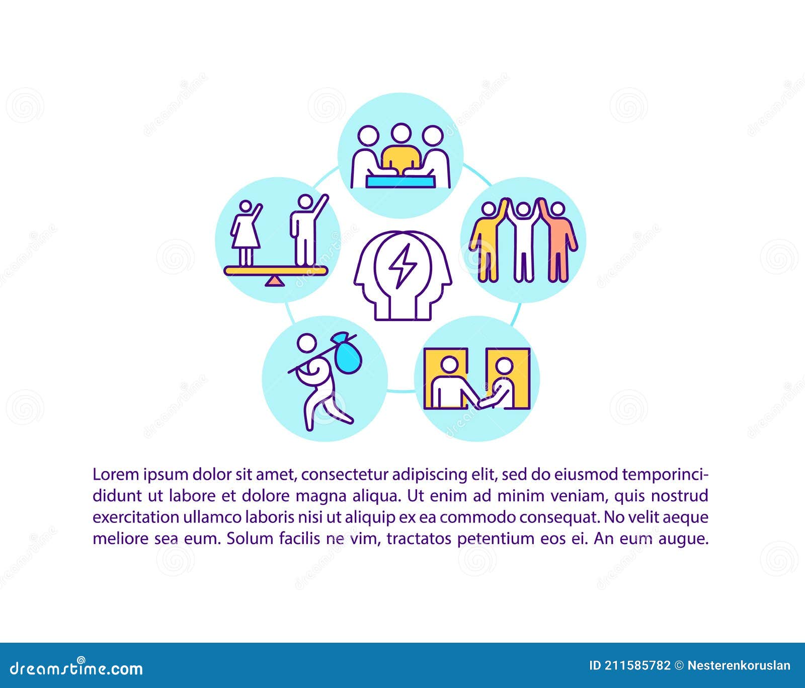 Conflict Management Concept Icon with Text Stock Vector - Illustration ...