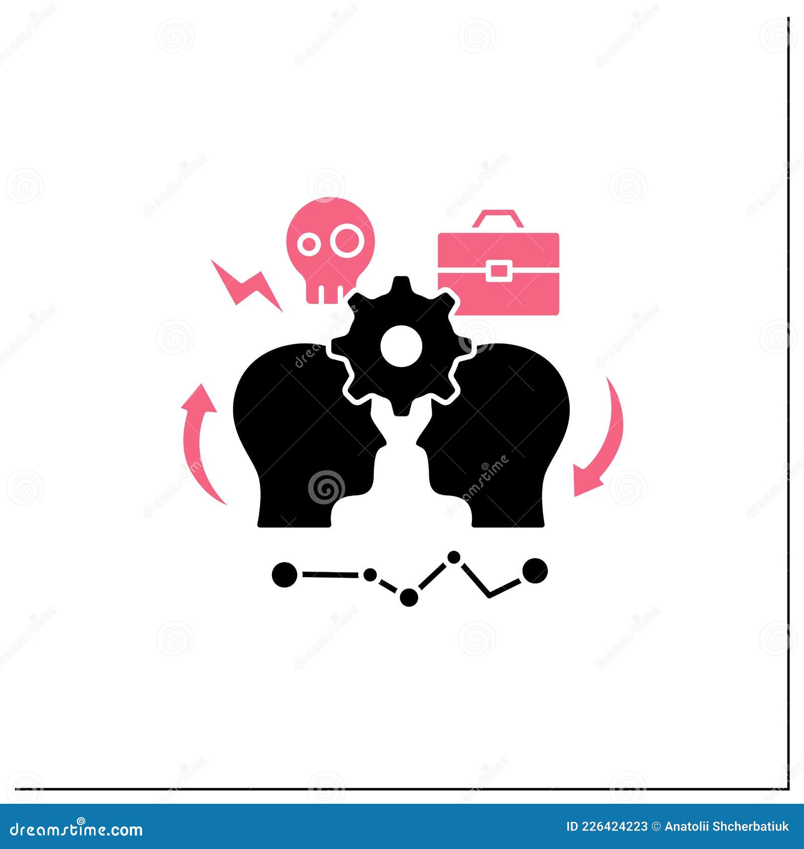 Conflict Management Glyph Icon Stock Vector - Illustration of ...