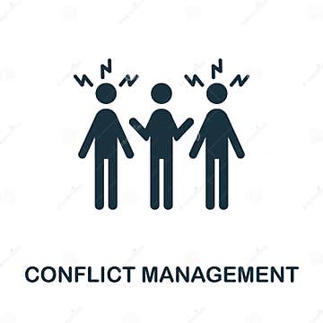 Conflict Management Icon. Monochrome Simple Element from Soft Skill ...