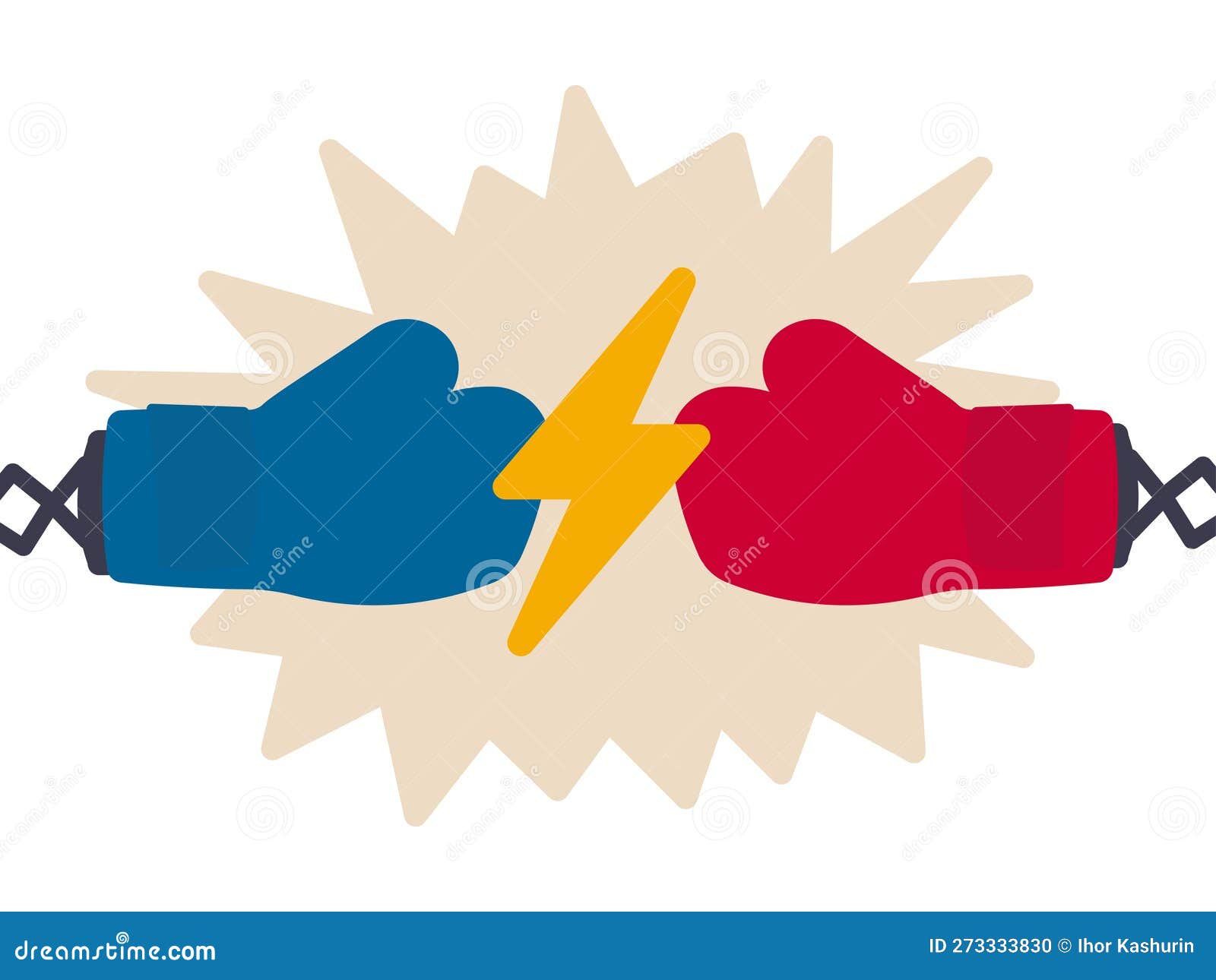 Conflicted Boxing Fighting. Conflict Management. Stock Illustration ...