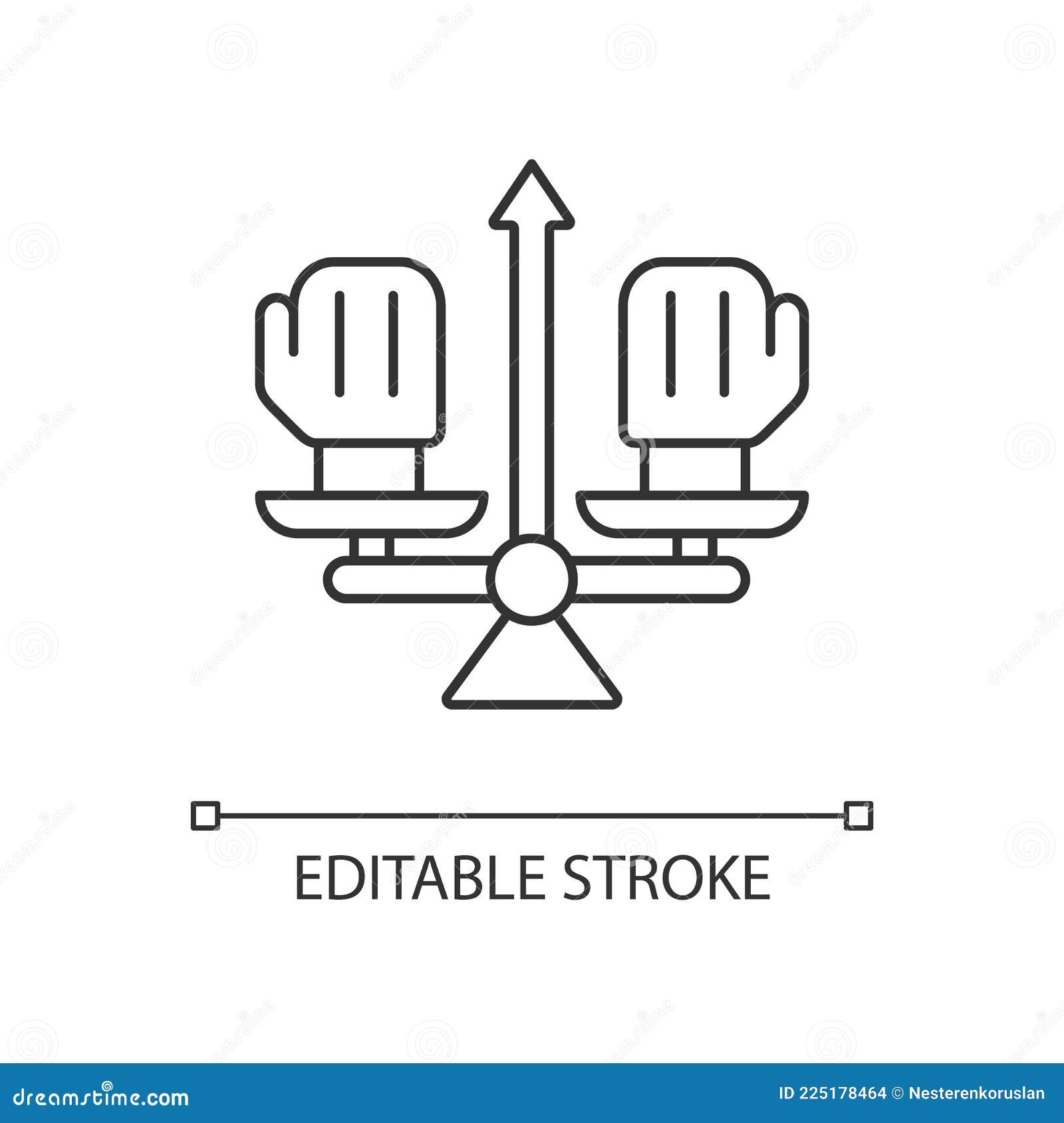 Conflict Management Linear Icon Stock Vector - Illustration of ...