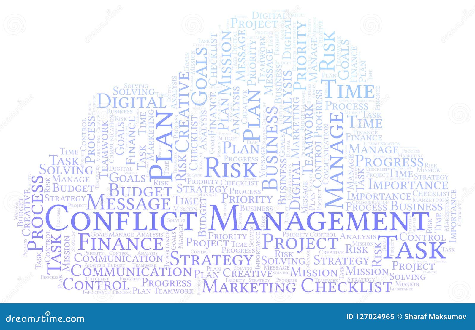 Conflict Management Word Cloud, Made with Text only. Stock Illustration ...