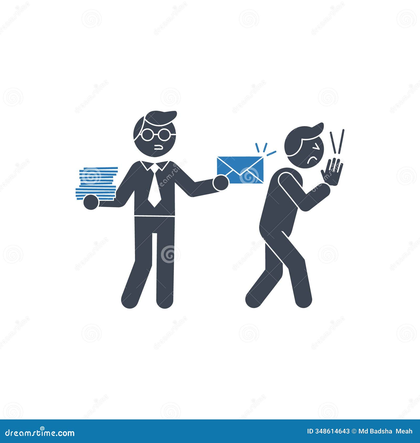 Conflict In Office With Angry Employees Dissatisfied Characters ...