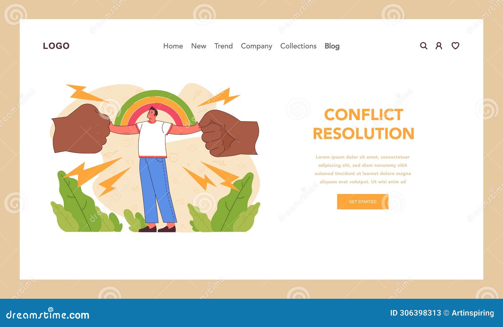 Conflict Resolution Concept. Flat Vector Illustration | CartoonDealer ...