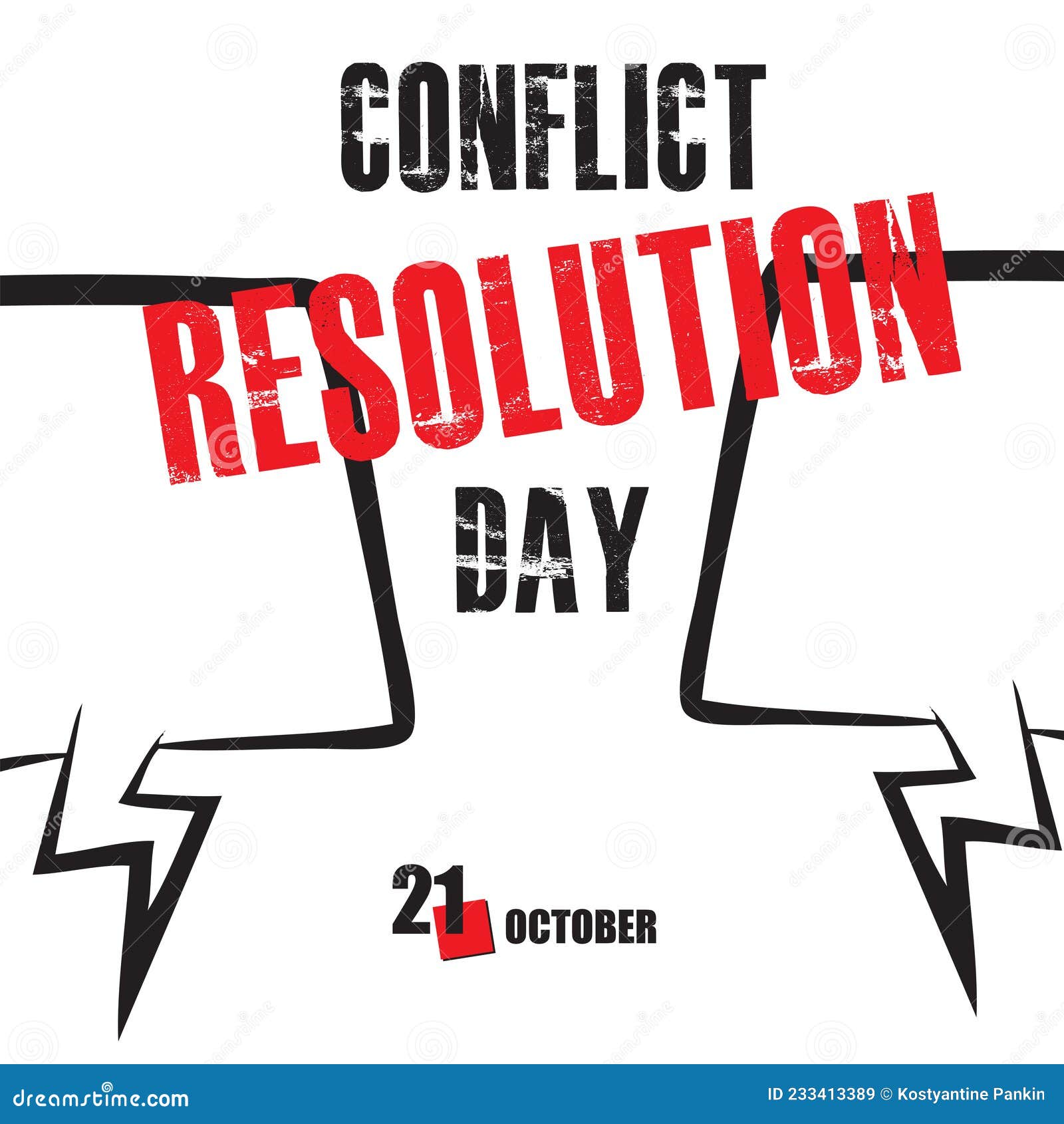 Conflict Resolution Day stock vector. Illustration of figure - 233413389
