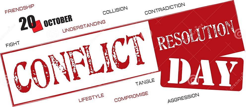 Conflict Resolution Day stock vector. Illustration of calendar - 259486461
