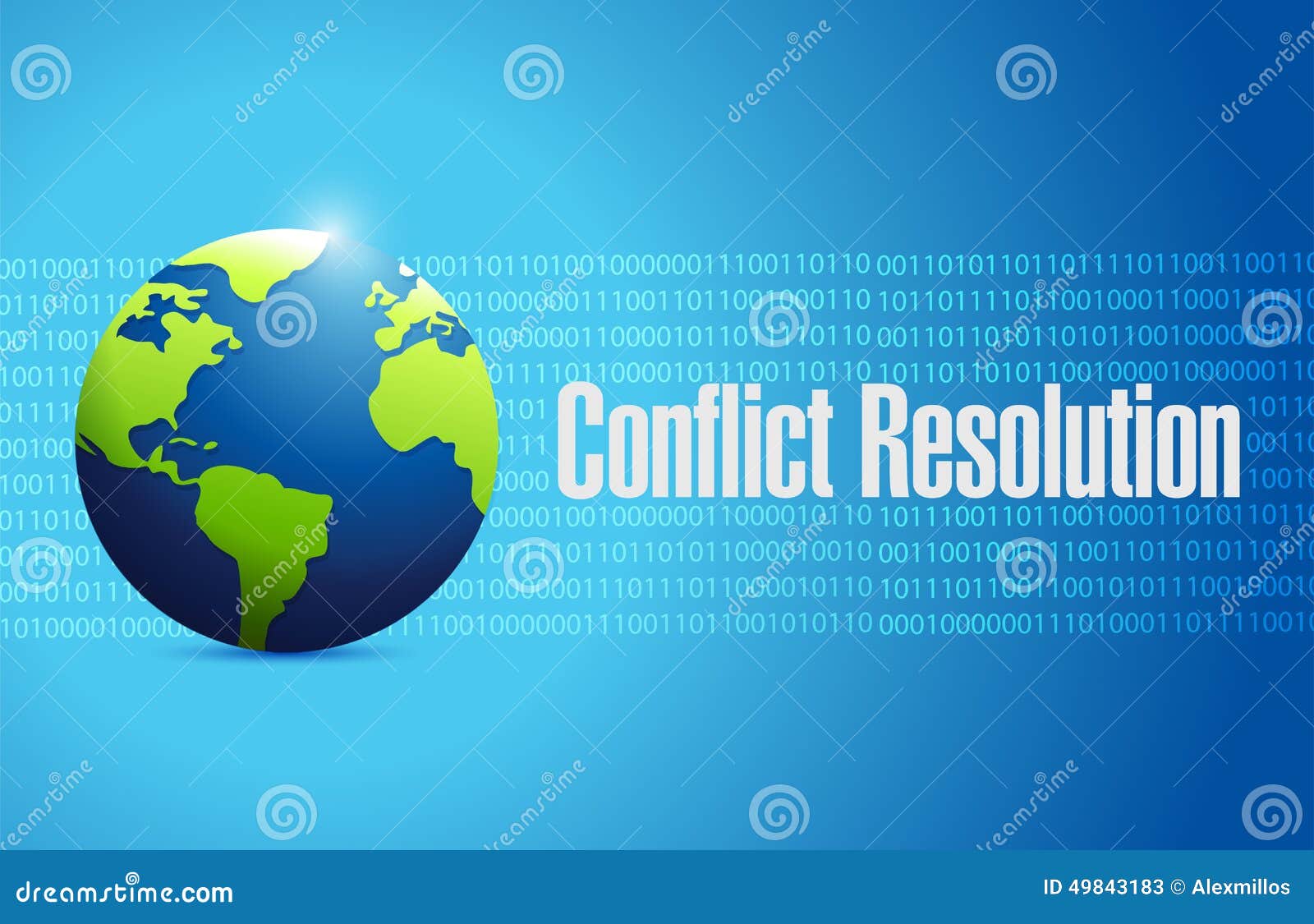 Conflict Resolution Globe Sign Illustration Design Stock Illustration ...