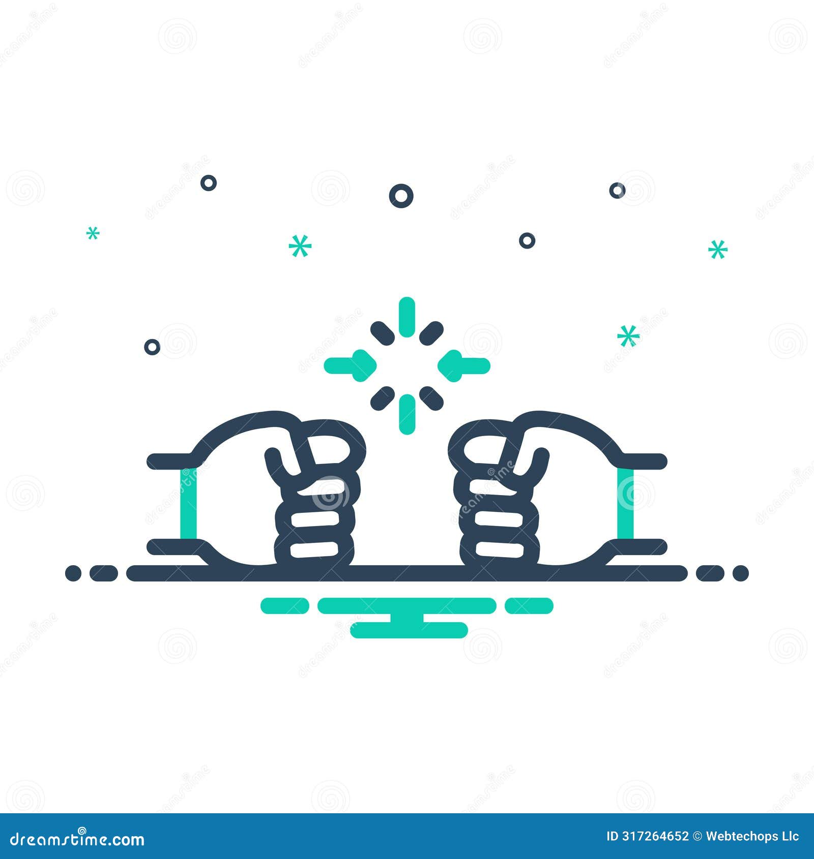 Mix Icon for Conflict Resolution, Conflict and Boxing Stock Vector ...