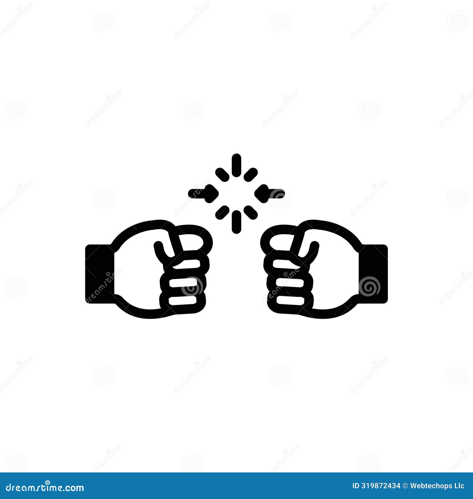 Black Solid Icon for Conflict Resolution, Conflict and Boxing Stock ...