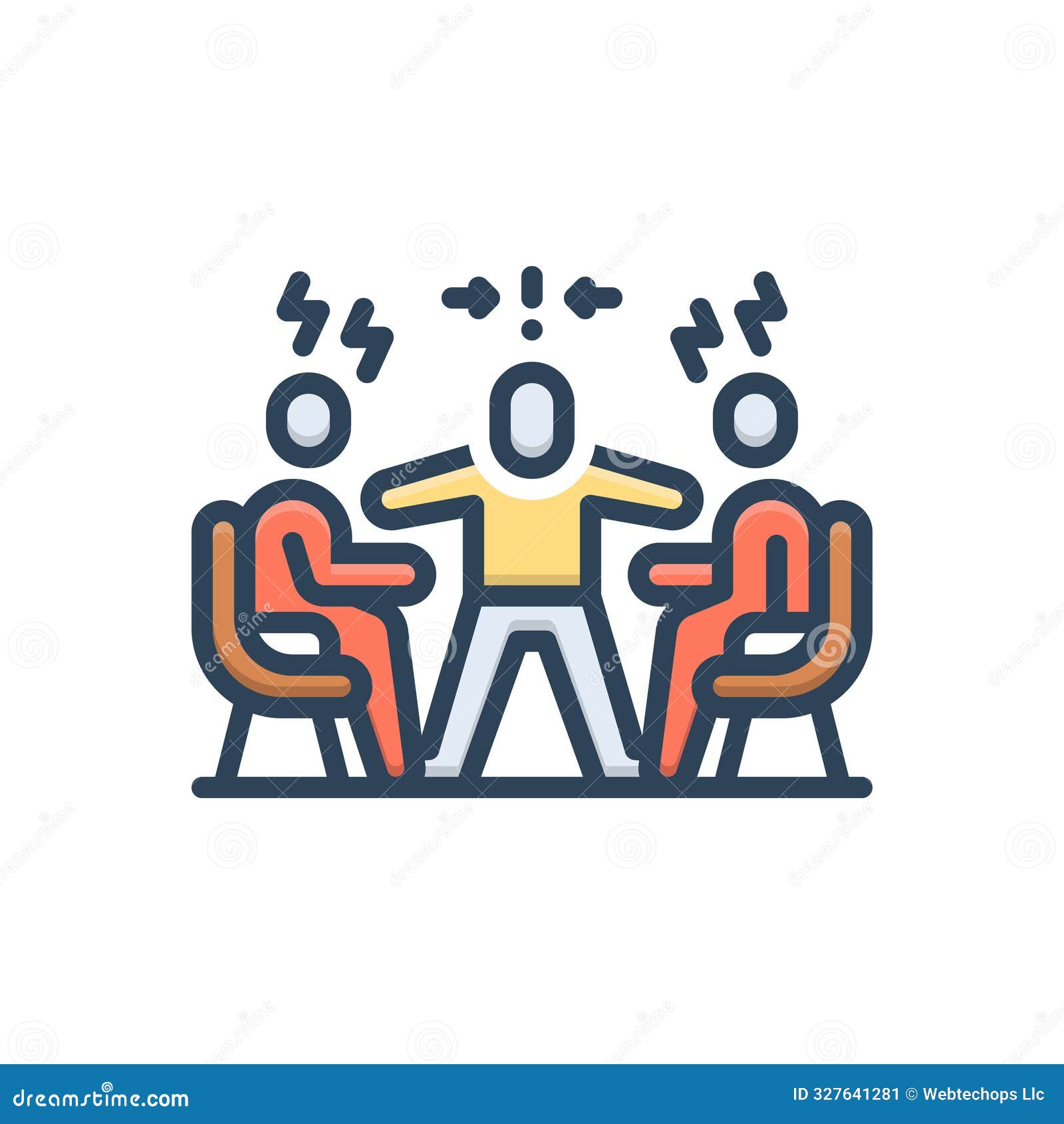 Color Illustration Icon for Conflict Resolution, Conflict and Argue ...
