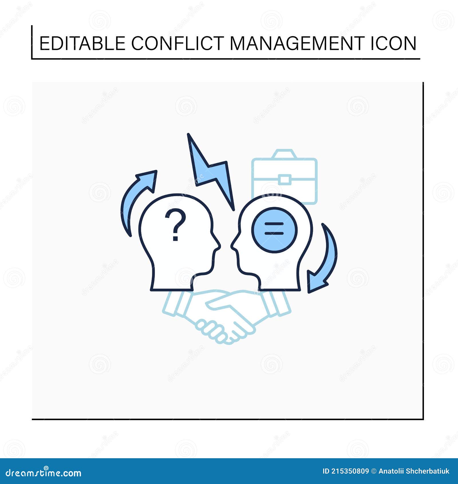 Conflict Resolution Line Icon Stock Vector - Illustration of icon ...
