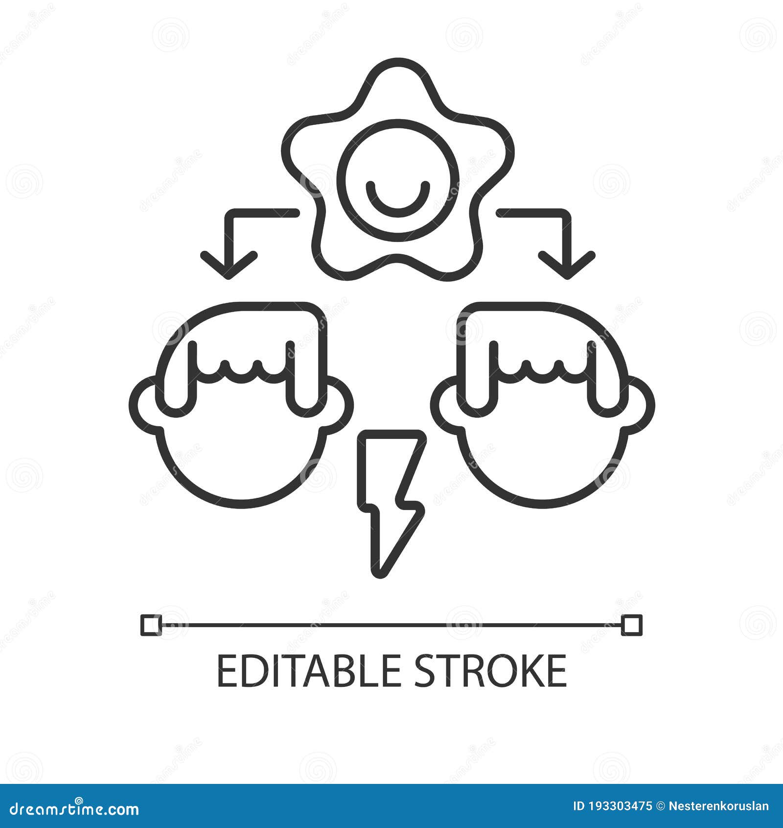 Conflict Resolution Linear Icon Stock Vector - Illustration of linear ...