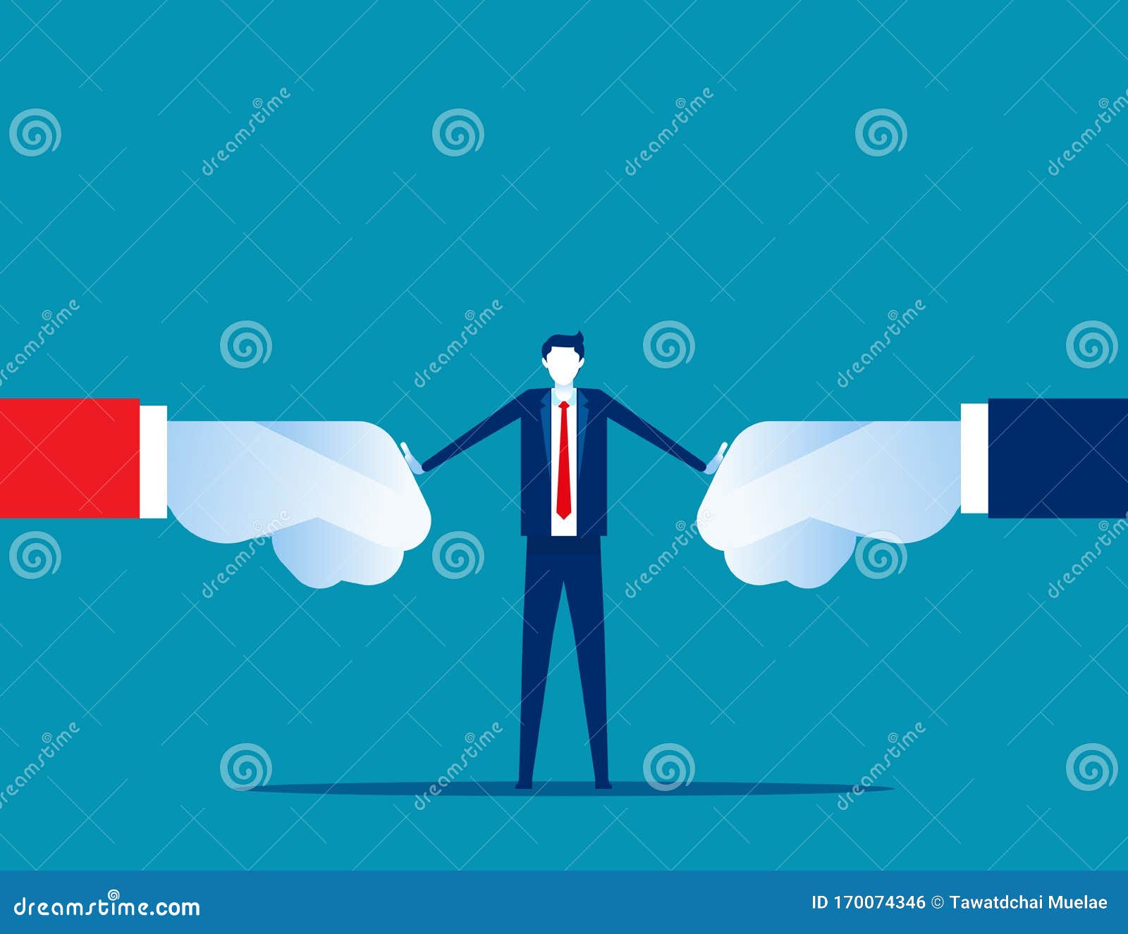 Conflict Resolution of Organization. Concept Business Solution Vector ...