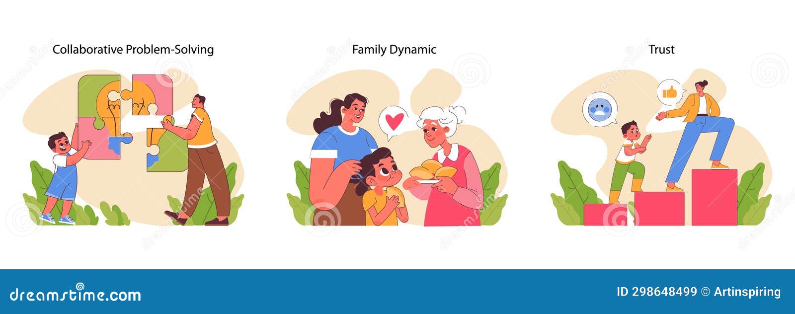 Conflict Resolution Set. Flat Vector Illustration Stock Illustration ...