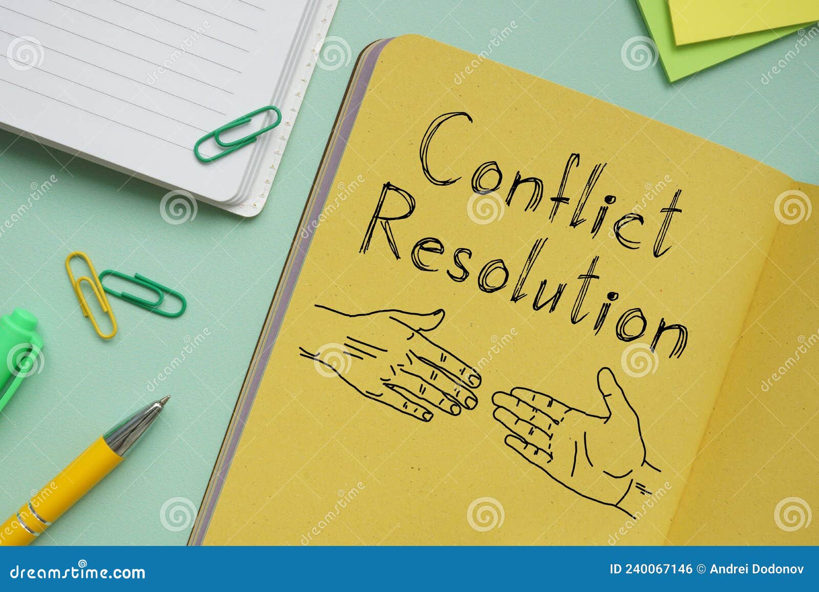 Conflict Resolution is Shown on the Photo Using the Text Stock Photo ...