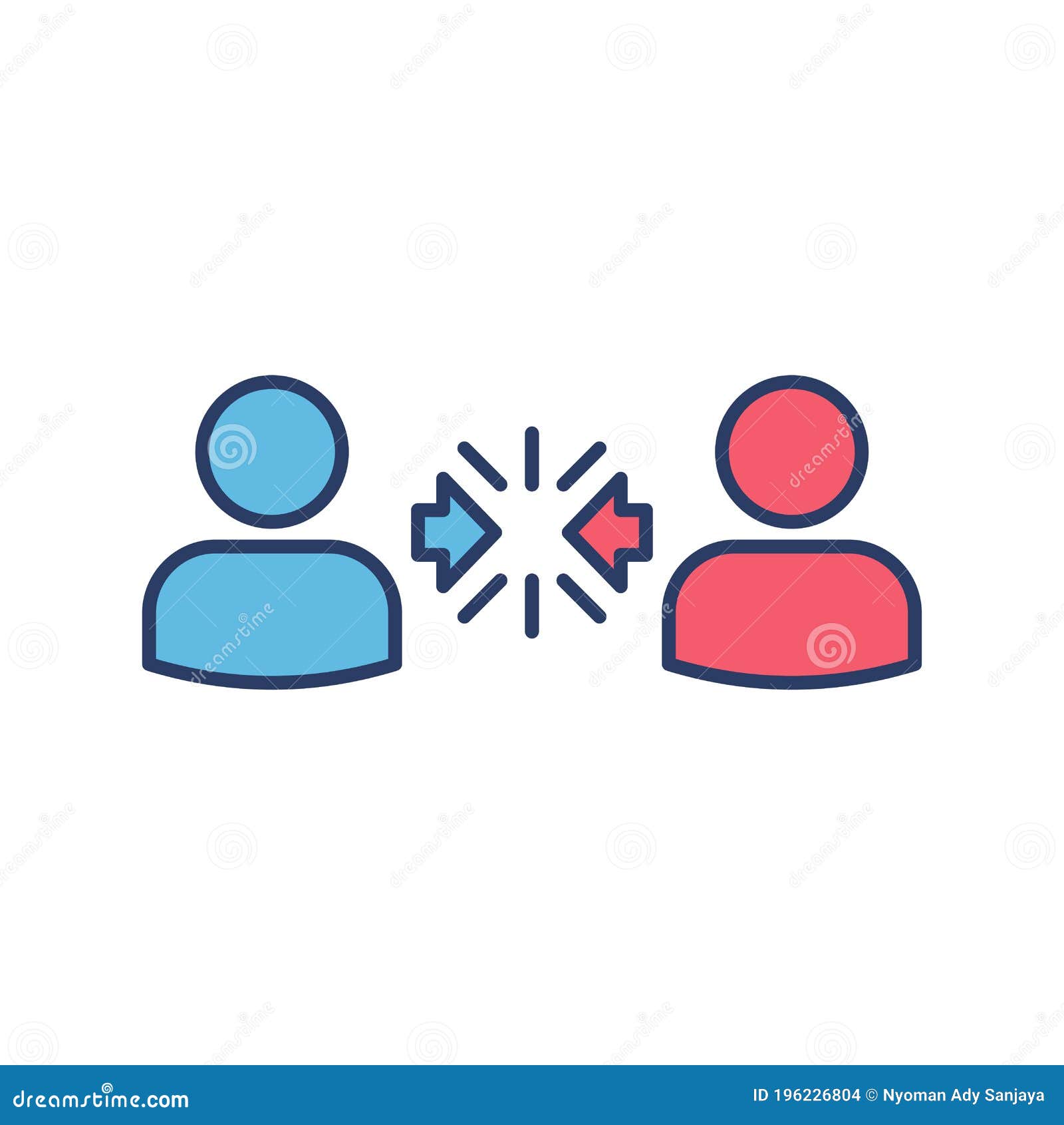 Conflict Resolution Vector Icon Symbol Isolated on White Background ...