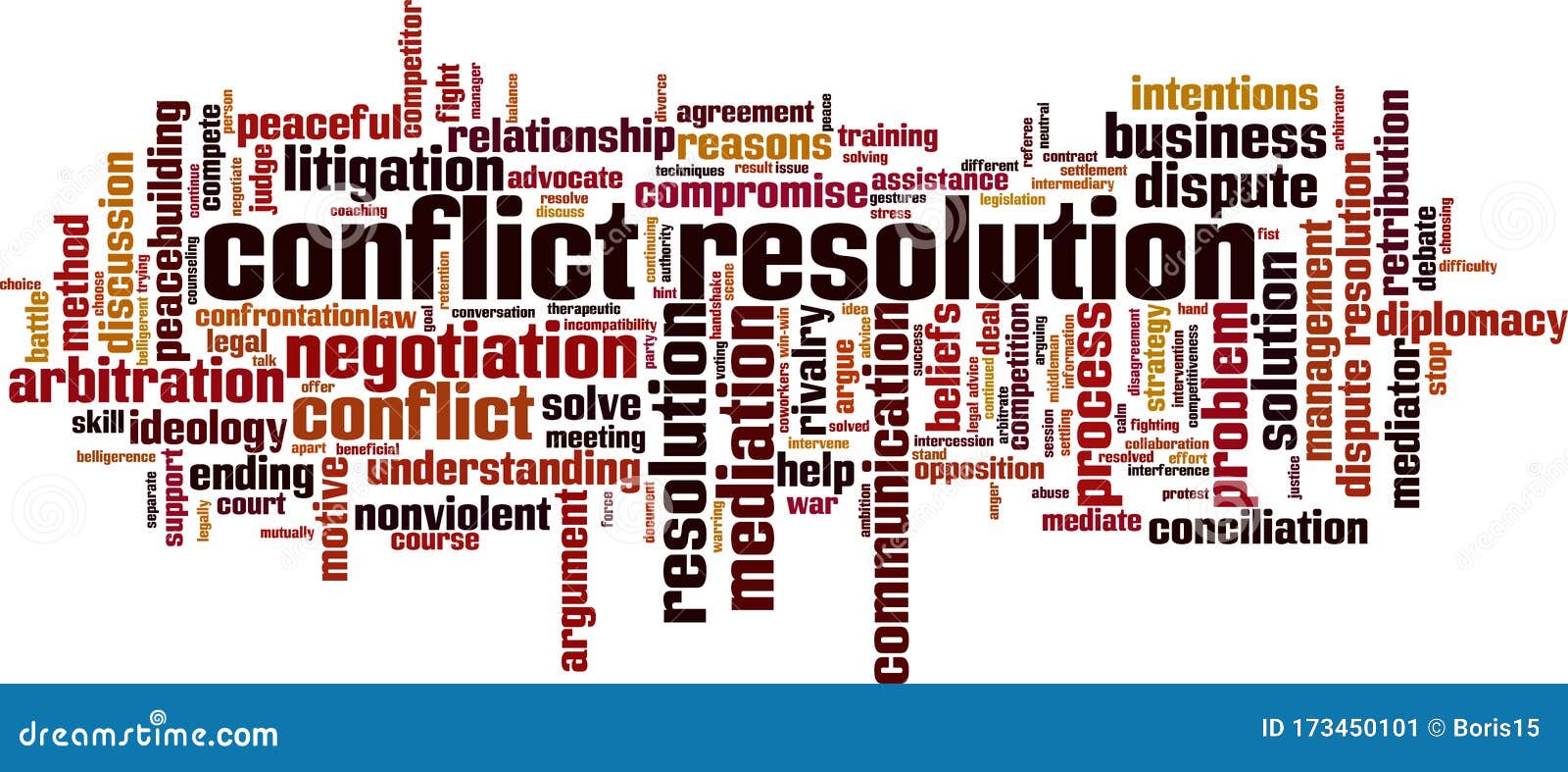 Conflict Resolution Word Cloud Stock Vector - Illustration of diplomacy ...