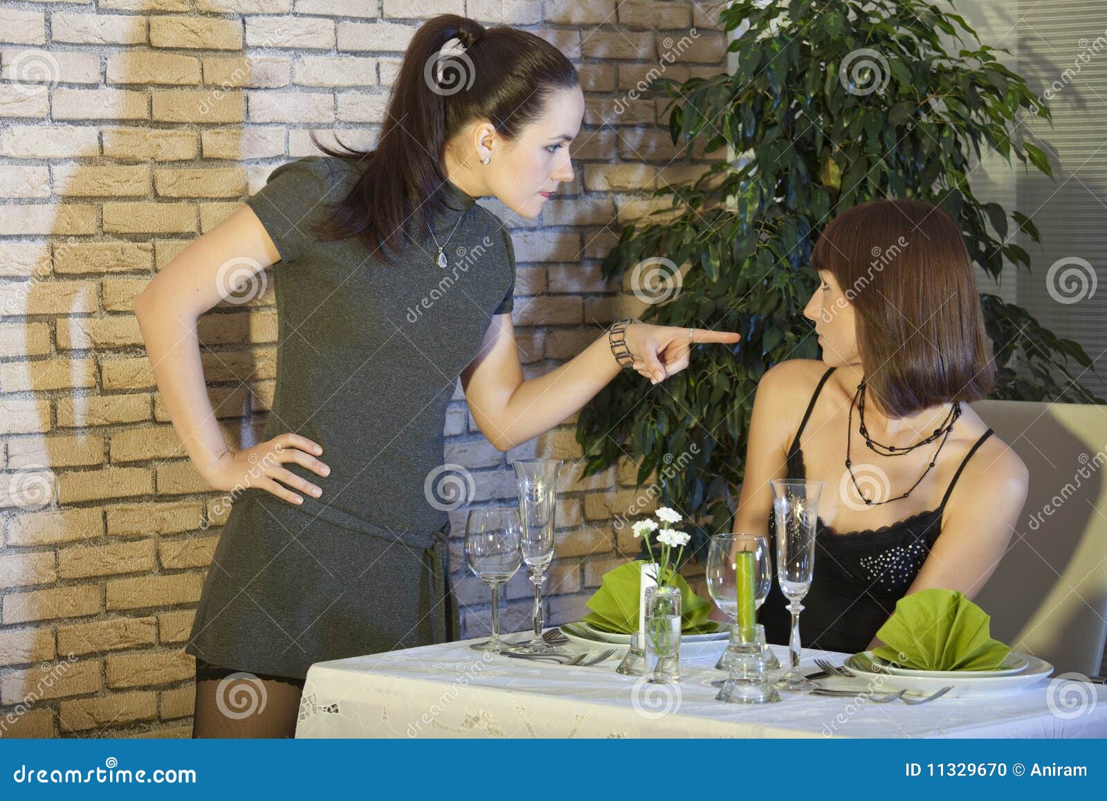 Conflict in restaurant stock photo. Image of discussion - 11329670