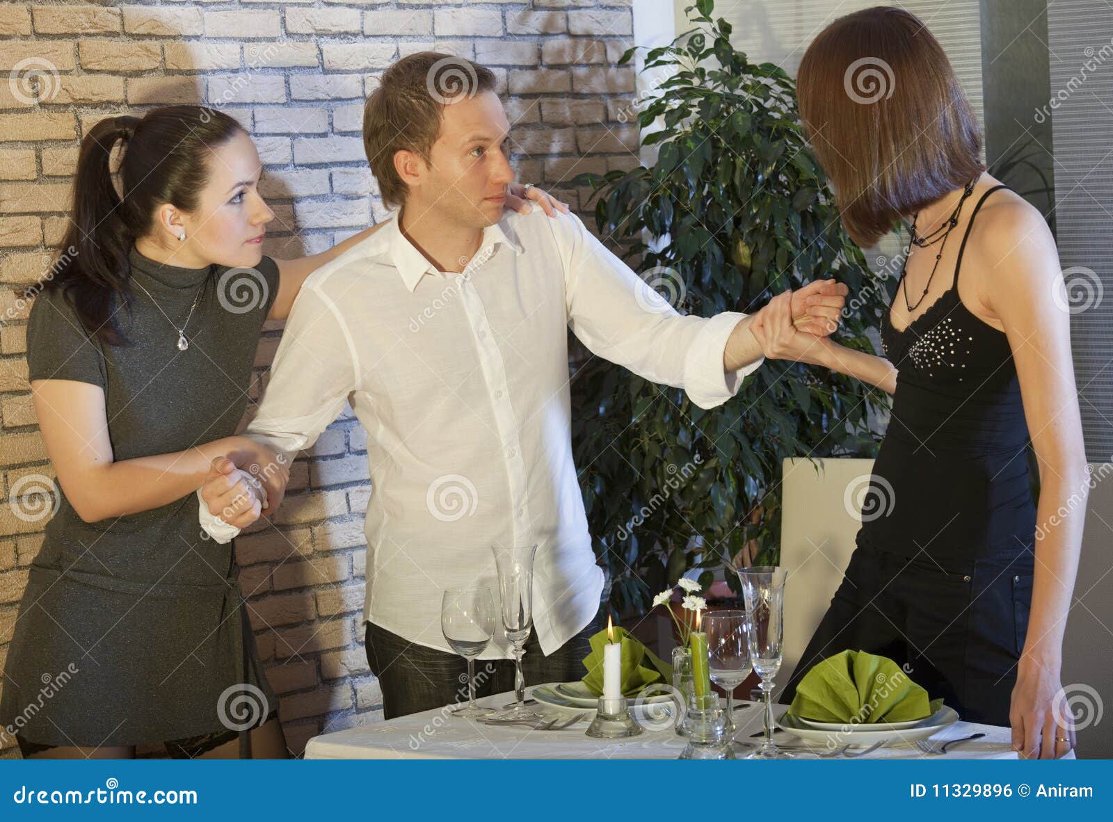 Conflict in restaurant stock photo. Image of elegant - 11329896