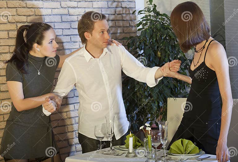 Conflict in restaurant stock photo. Image of elegant - 11329896