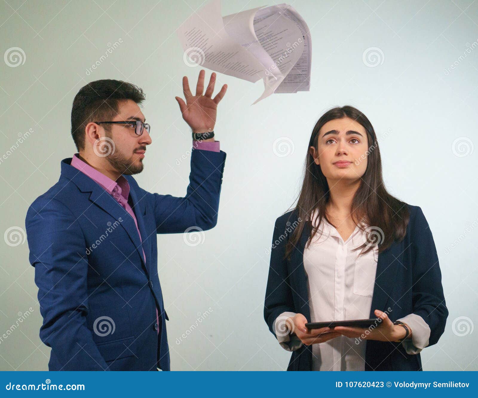 Boss is Going To Throw the Papers in a Girl Office Worker, Which ...