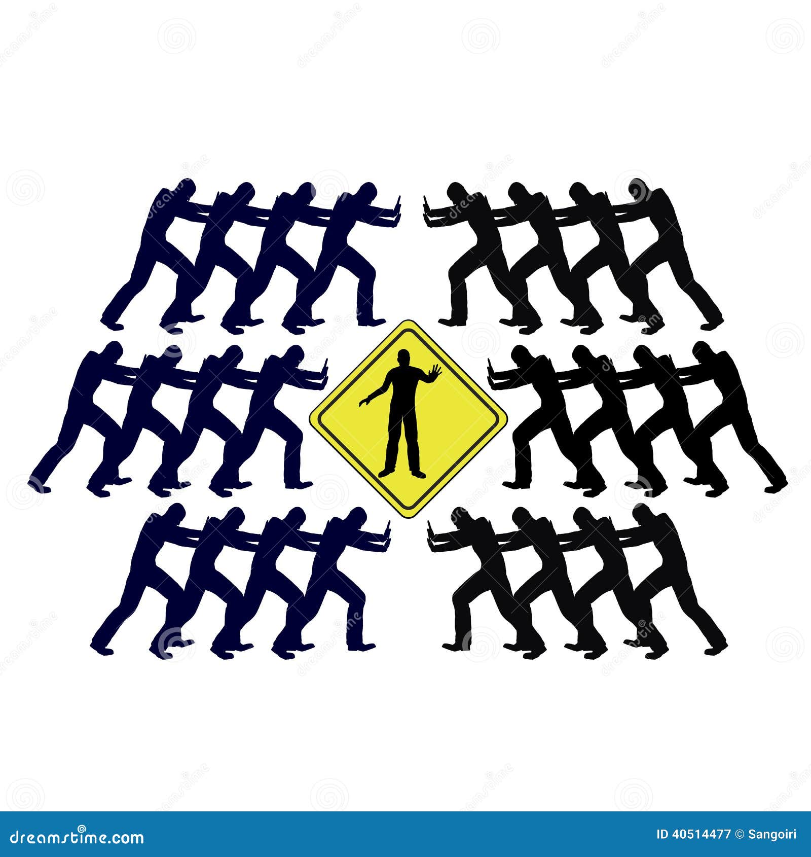 Conflict Solving Concept through Mediation Stock Illustration ...