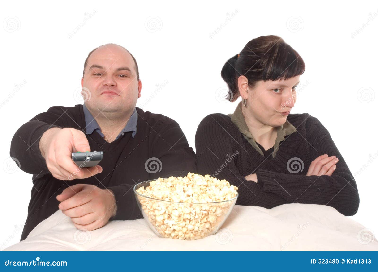 Conflict about the Tv Program Stock Photo - Image of friendship, adults ...