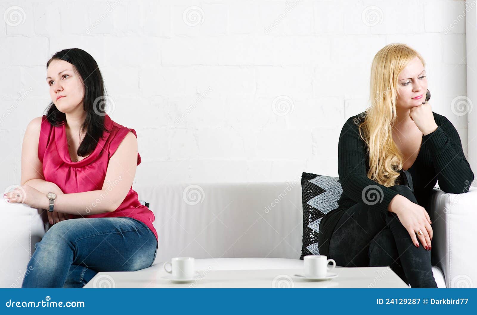 Conflict between two women stock image. Image of attractive - 24129287