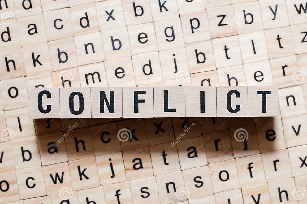 Conflict word concept stock photo. Image of bullying - 145651226